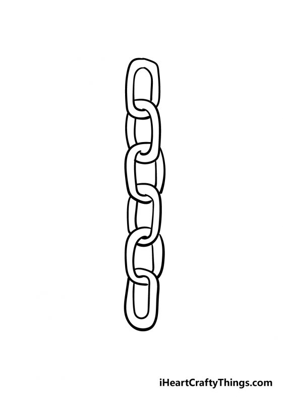 Chains Drawing - How To Draw Chains Step By Step