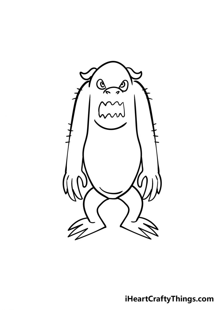 Monster Drawing - How To Draw A Monster Step By Step