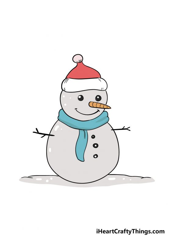 Snowman Drawing - How To Draw A Snowman Step By Step