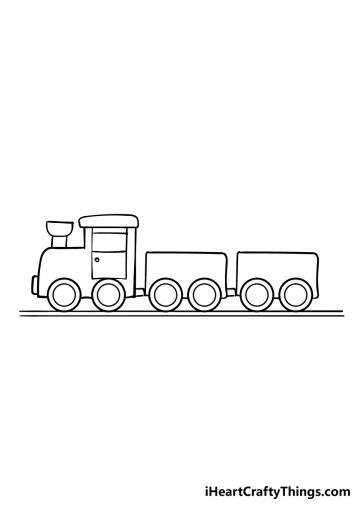 How To Draw A Train Step-by-Step - Easy Train Drawing For Kids