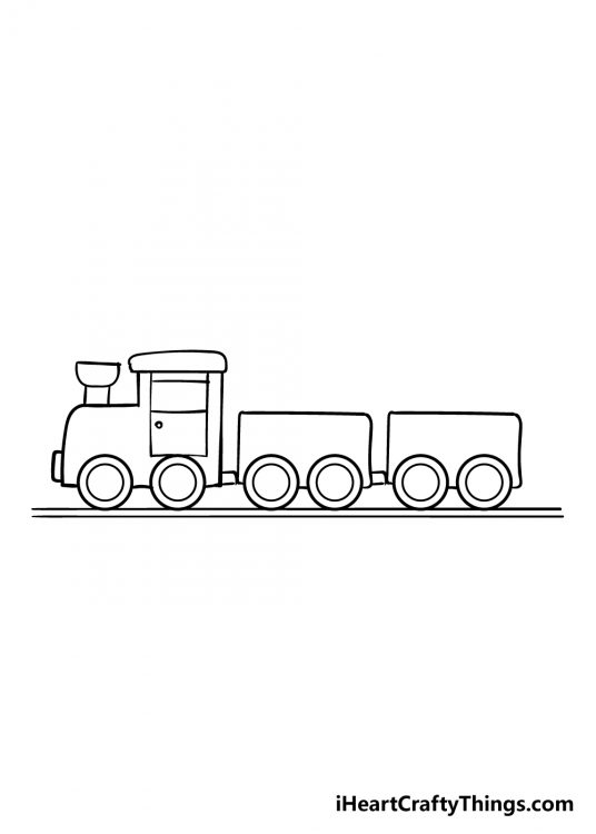 How To Draw A Train Step-by-Step - Easy Train Drawing For Kids