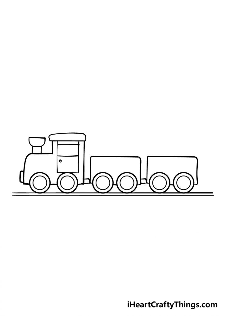 How To Draw A Train Step-by-Step - Easy Train Drawing For Kids