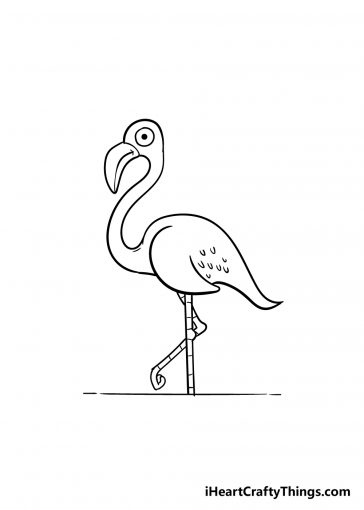 Flamingo Drawing - How To Draw A Flamingo Step By Step