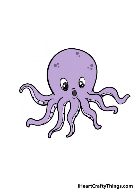 Octopus Drawing - How To Draw An Octopus Step By Step