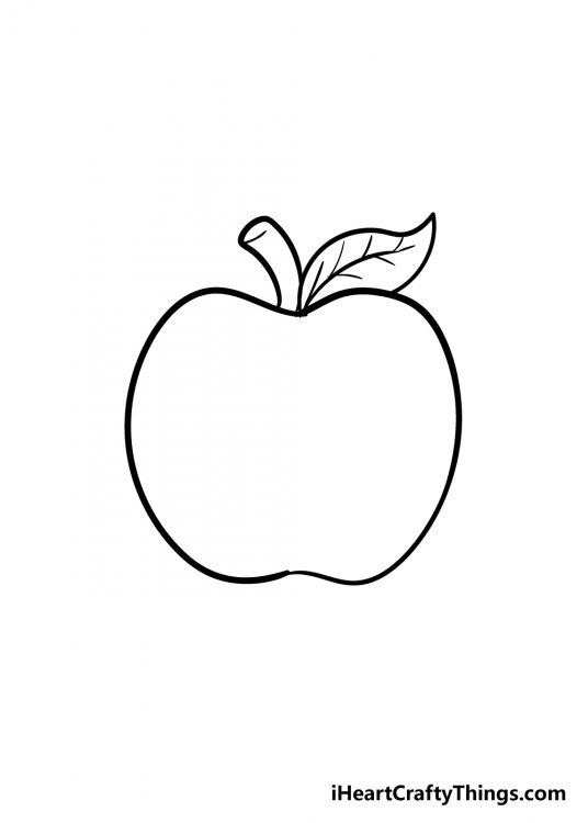 Apple Drawing - How To Draw An Apple Step By Step