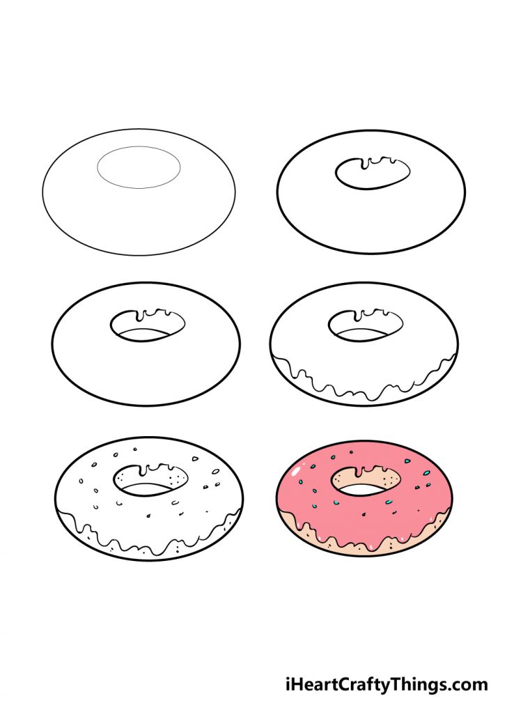 Donut Drawing - How To Draw A Donut Step By Step