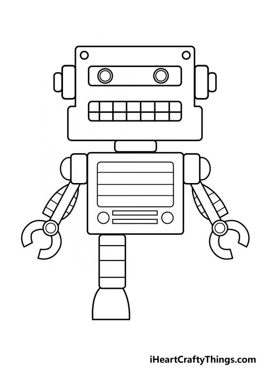 Robot Drawing - How To Draw A Robot Step By Step