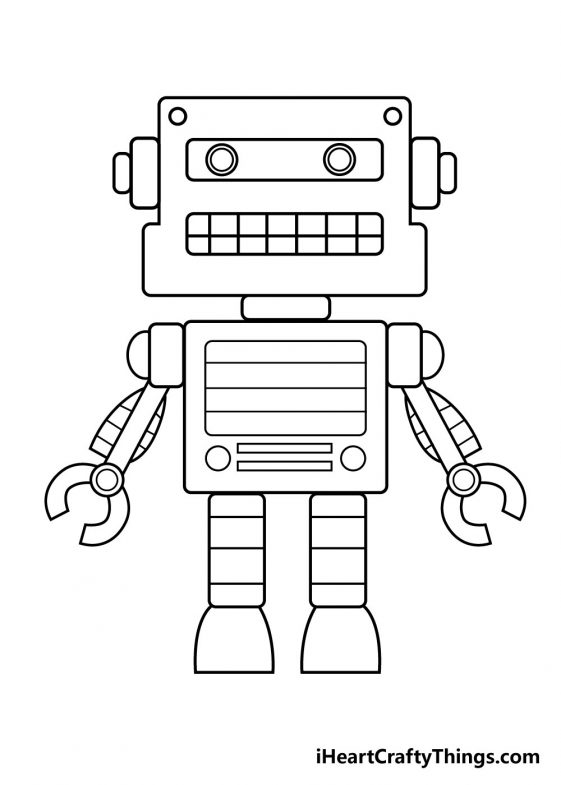 Robot Drawing - How To Draw A Robot Step By Step