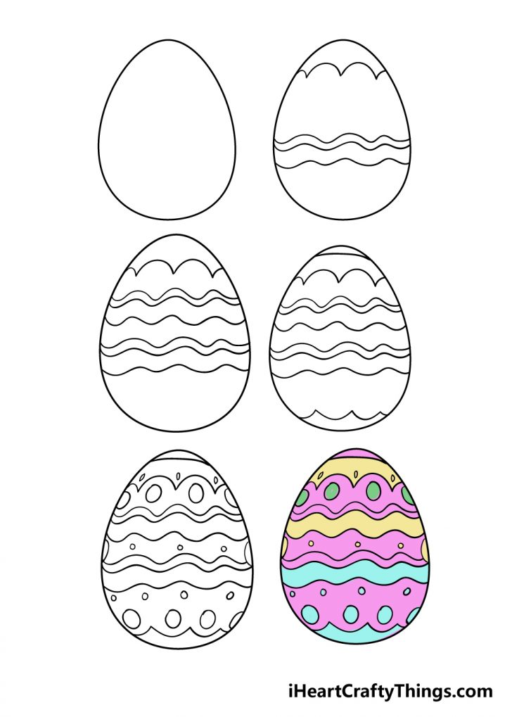 Easter Egg Drawing - How To Draw An Easter Egg Step By Step