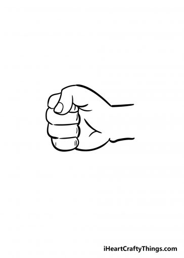 Fist Drawing - How To Draw A Fist Step By Step!