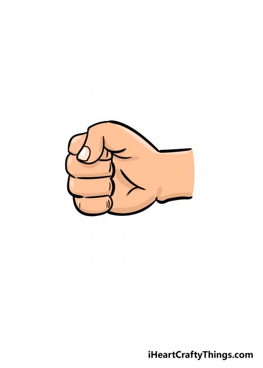 Fist Drawing - How To Draw A Fist Step By Step!