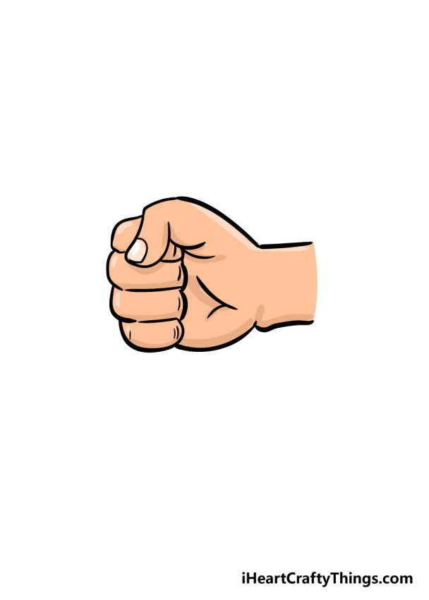 Fist Drawing - How To Draw A Fist Step By Step!
