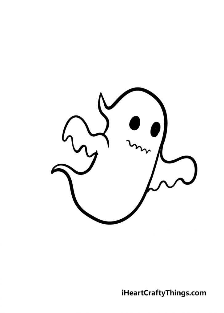 Ghost Drawing - How To Draw A Ghost Step By Step