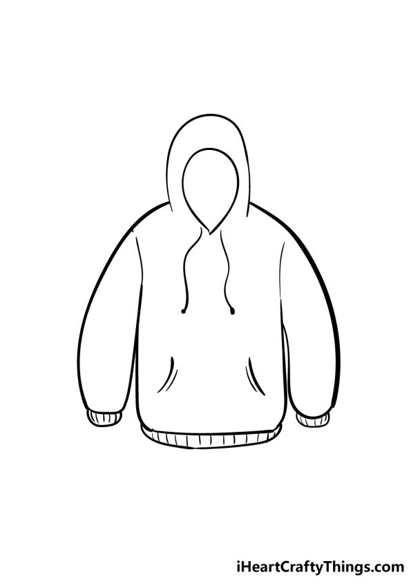 Hoodie Drawing - How To Draw A Hoodie Step By Step