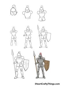 Knight Drawing - How To Draw A Knight Step By Step