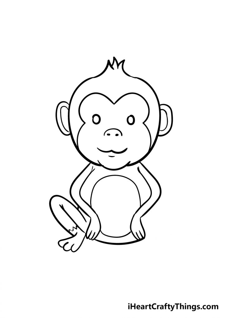 Monkey Drawing - How To Draw A Monkey Step By Step