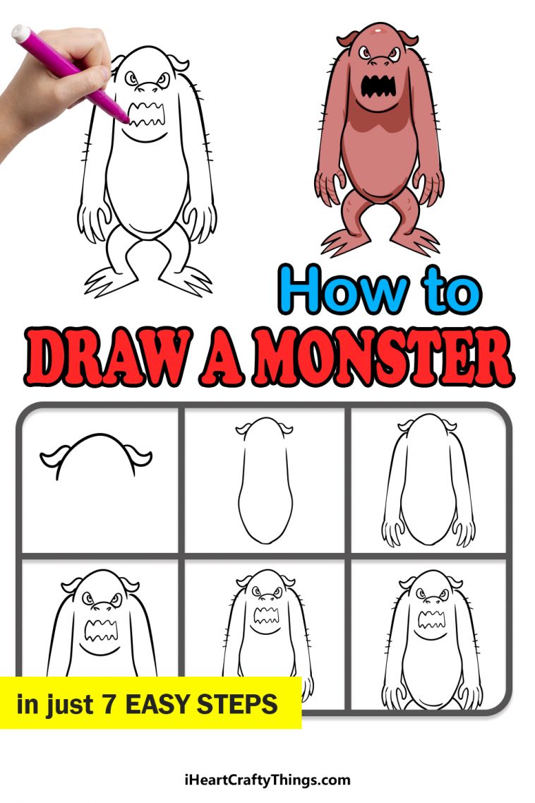 Monster Drawing - How To Draw A Monster Step By Step