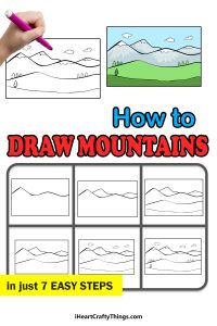 Mountains Drawing - How To Draw Mountains Step By Step
