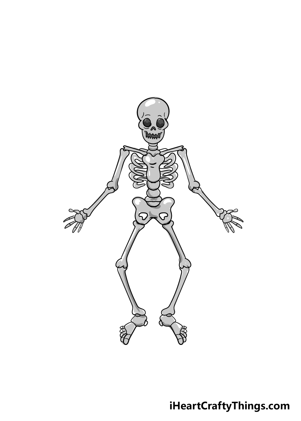 Skeleton Drawing How To Draw A Skeleton Step By Step 