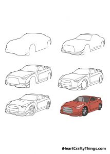 Racecar Drawing - How To Draw A Racecar Step By Step