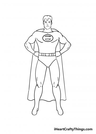 Superhero Drawing - How To Draw A Superhero Step By Step