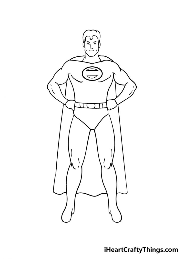 Superhero Drawing - How To Draw A Superhero Step By Step
