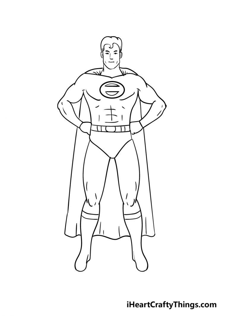 Superhero Drawing - How To Draw A Superhero Step By Step