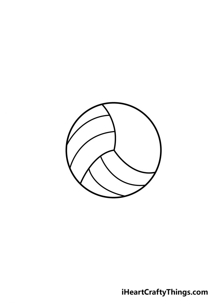 Volleyball Drawing - How To Draw A Volleyball Step By Step