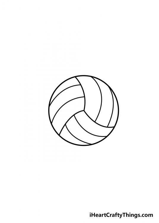 Volleyball Drawing - How To Draw A Volleyball Step By Step