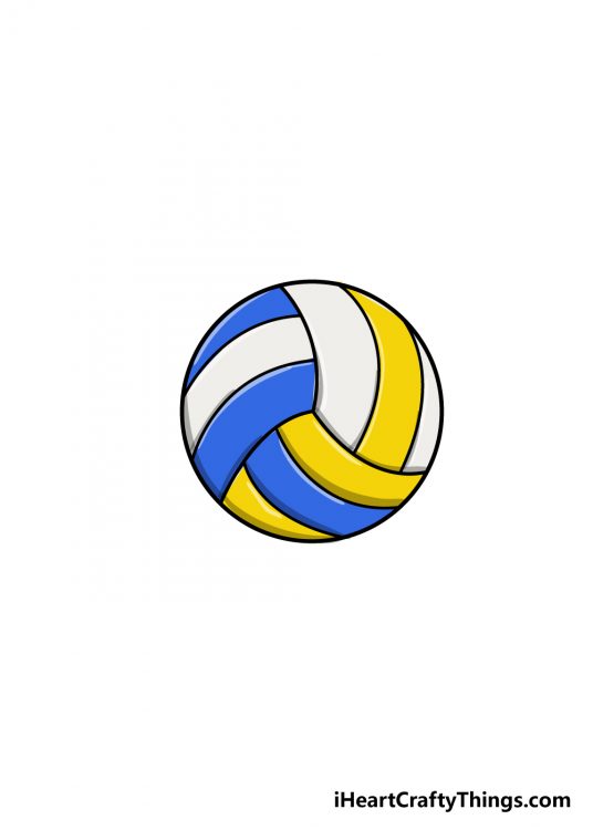 Volleyball Drawing - How To Draw A Volleyball Step By Step