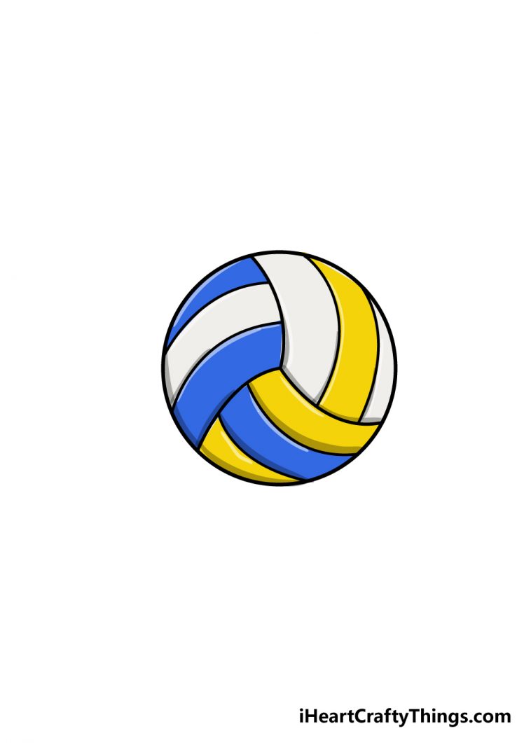Volleyball Drawing - How To Draw A Volleyball Step By Step
