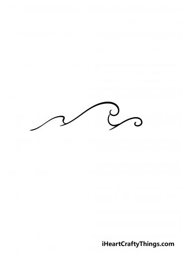 How To Draw A Wave Step By Step - Easy Breaking Wave Drawing