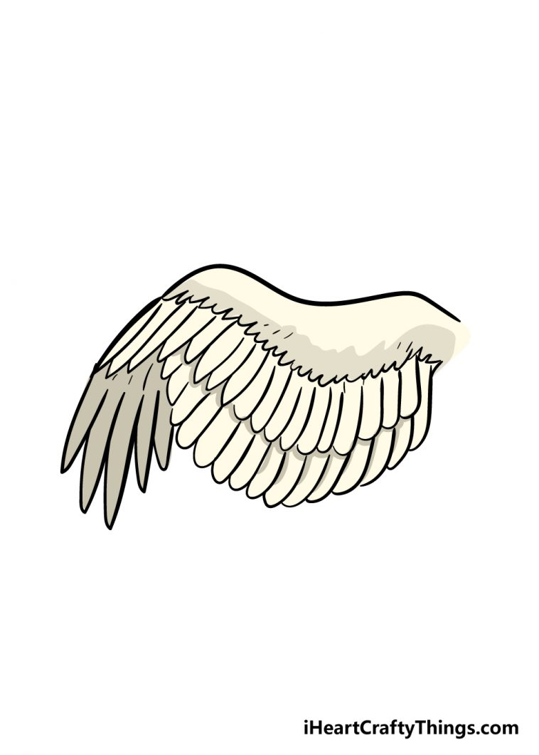 Wing Drawing - How To Draw A Wing Step By Step