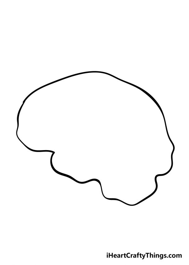 Brain Drawing - How To Draw A Brain Step By Step