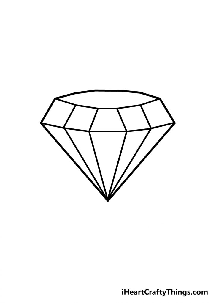 Diamond Drawing - How To Draw A Diamond Step By Step