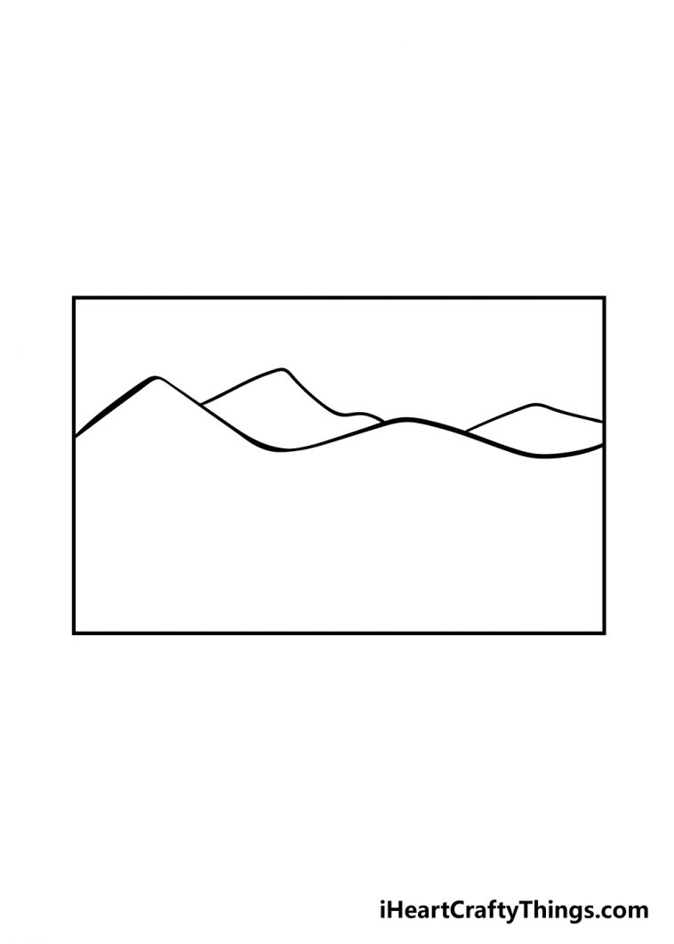 Mountains Drawing - How To Draw Mountains Step By Step