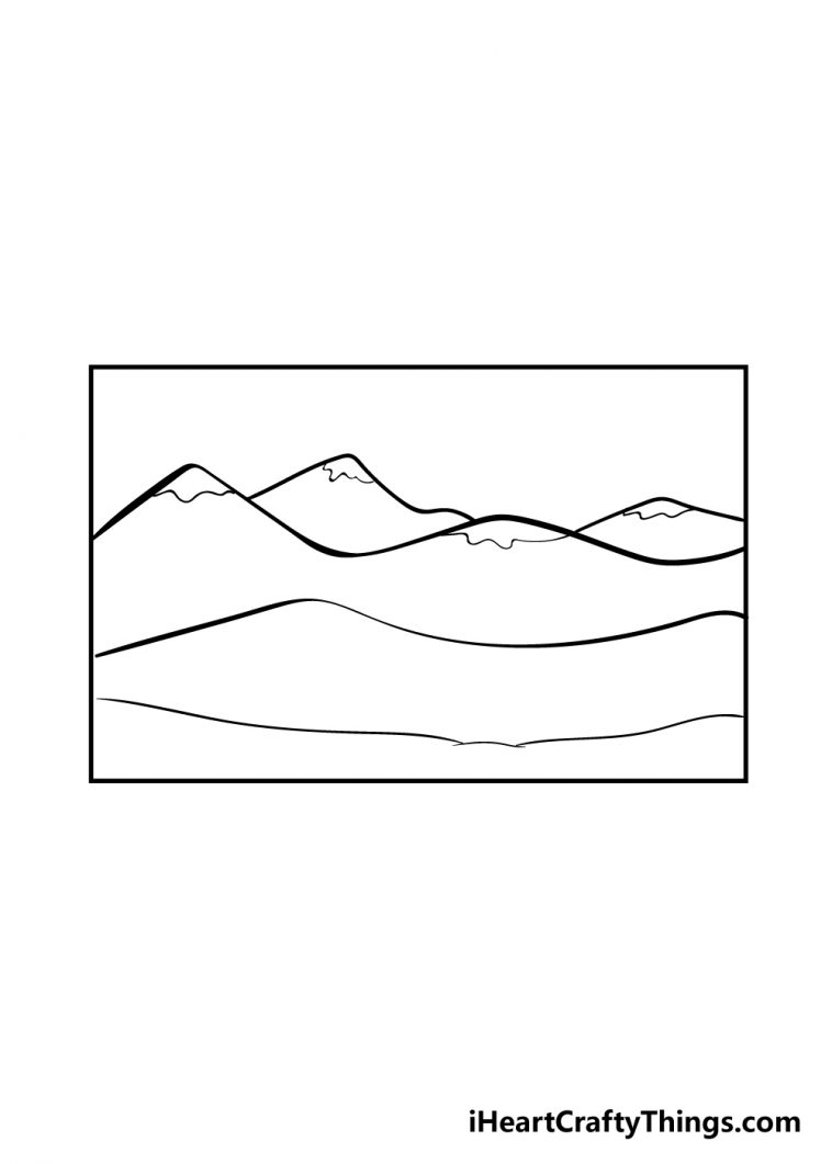 Mountains Drawing - How To Draw Mountains Step By Step