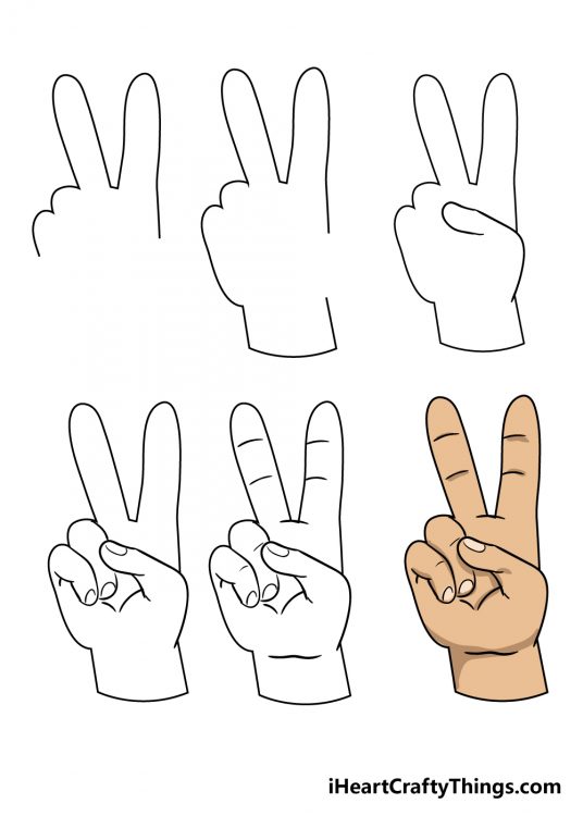Peace Sign Drawing - How To Draw A Peace Sign Step By Step