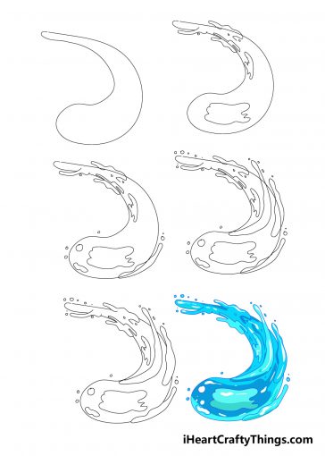 Water Drawing - How To Draw Water Step By Step