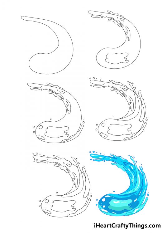 Water Drawing - How To Draw Water Step By Step