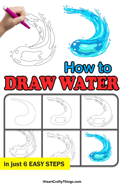 Water Drawing - How To Draw Water Step By Step