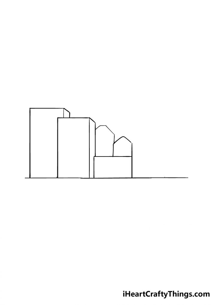 City Drawing - How To Draw A City Step By Step