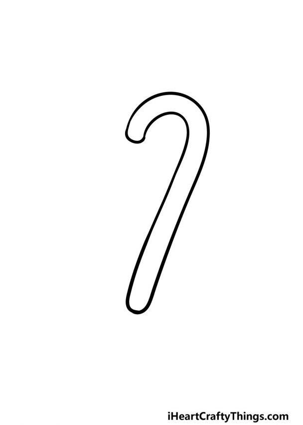 Candy Cane Drawing - How To Draw A Candy Cane Step By Step