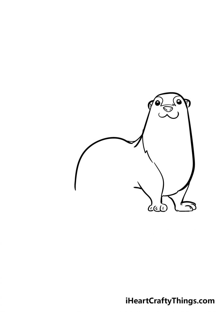Otter Drawing - How To Draw An Otter Step By Step