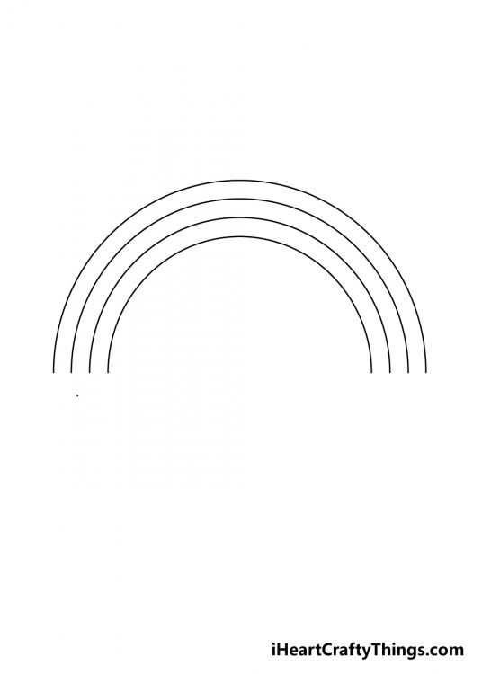 Rainbow Drawing - How To Draw A Rainbow Step By Step