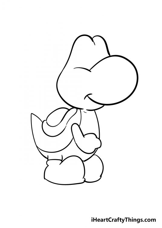 Yoshi Drawing - How To Draw Yoshi Step By Step