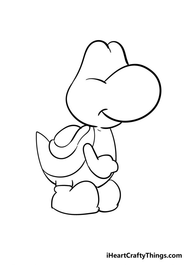 Yoshi Drawing - How To Draw Yoshi Step By Step