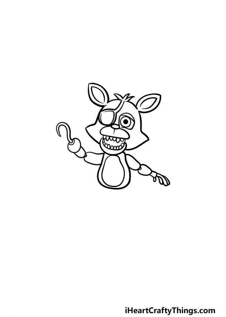 Foxy Drawing - How To Draw Foxy Step By Step