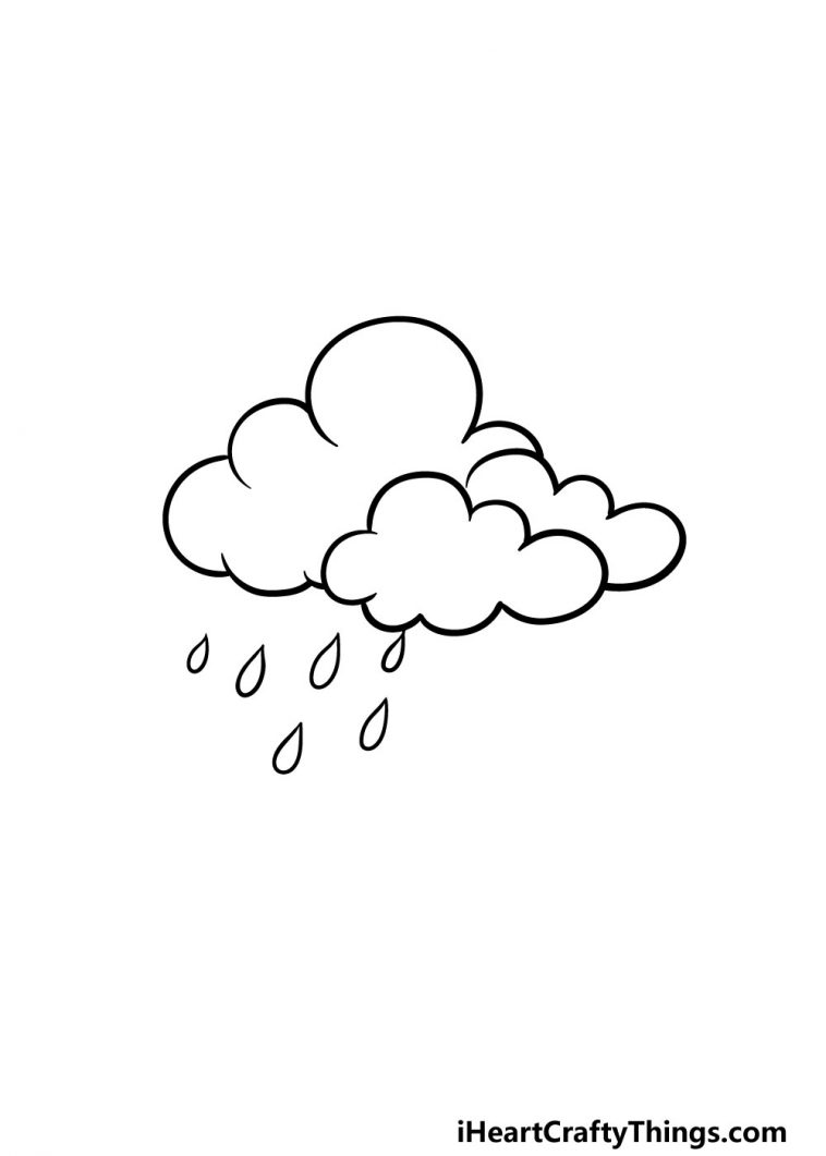 Rain Drawing - How To Draw Rain Step By Step