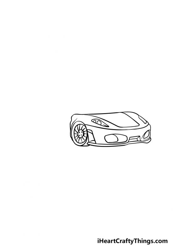 Ferrari Drawing - How To Draw A Ferrari Step By Step